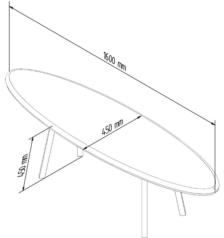 Wuders Konferenční stolek Norte Odstín kovu: Černý matný práškový lak - 9005 FS