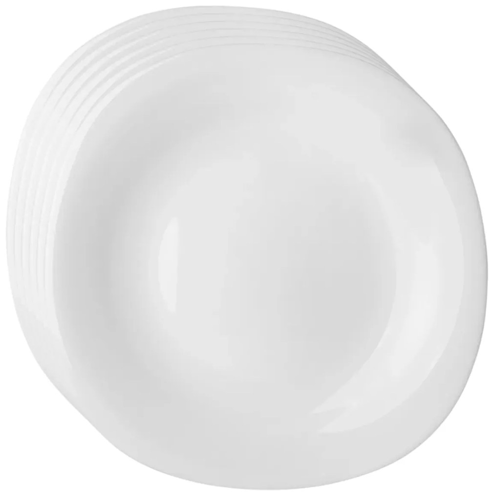 Altom Sada dezertních talířů z opálového skla White harmony 21,5 cm, 6 ks