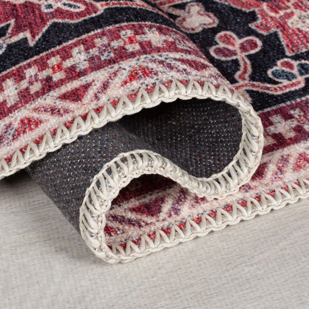 Flair Rugs, Kusový koberec Hebden Windsor Red, 200x290, červená, ložnice