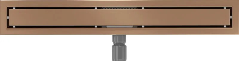 Mexen Flat M13 lineární odtok 2v1 50 cm, kartáčovaná měď - 1C10050-15