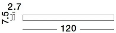 LED nástěnné svítidlo Seline 120 bílé