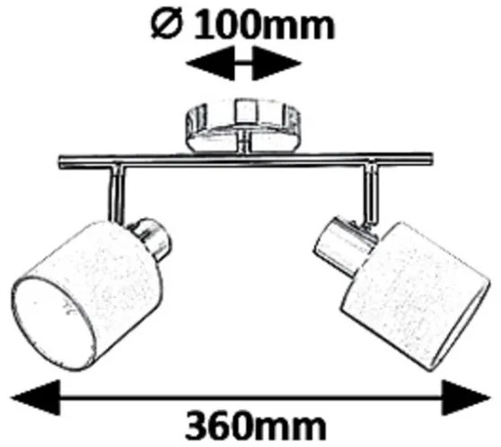 Rabalux 5010 - Bodové svítidlo NATINA 2xE14/25W/230V
