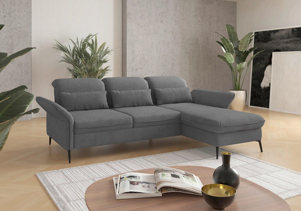 XXXLutz ROHOVÁ SEDAČKA, textil, šedá Sit & More - Sedací soupravy - 000144011889