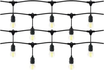 Venkovní párty osvětlení girlanda VIRONE LG-1/5M/E27/3,5m, IP44, 5x LED E27, 1W, 3000K