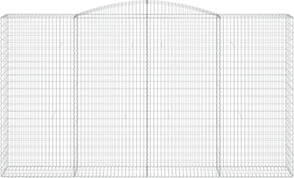 Klenuté gabionové koše 3 ks 400x50x220/240cm pozinkované železo 3147075