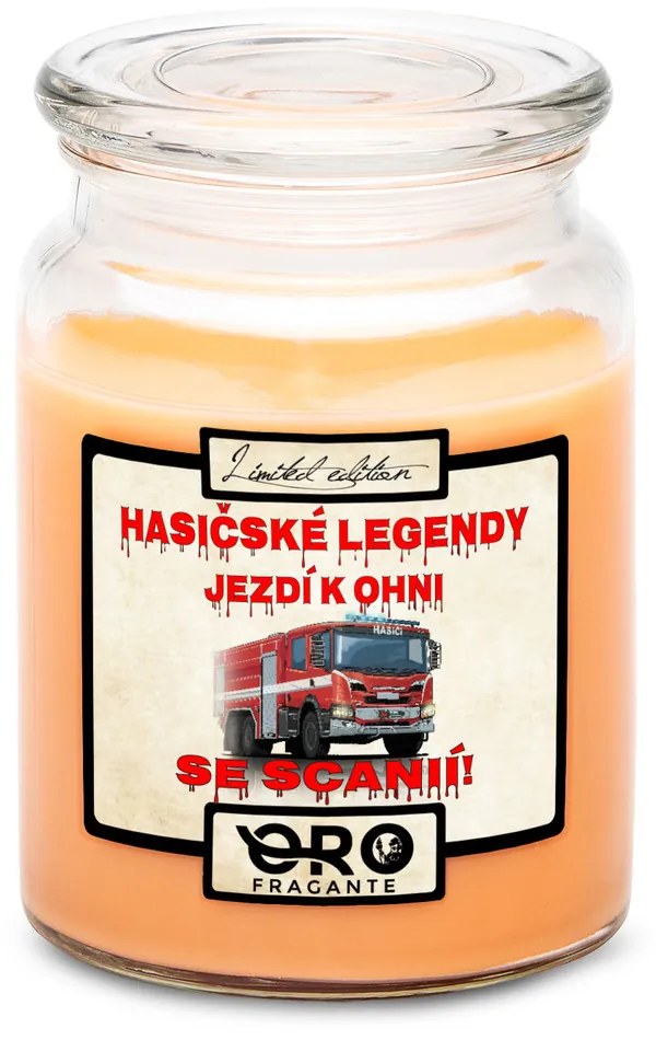 Svíčka Hasičské legendy – Scania (Vůně svíčky: Tropické ovoce)