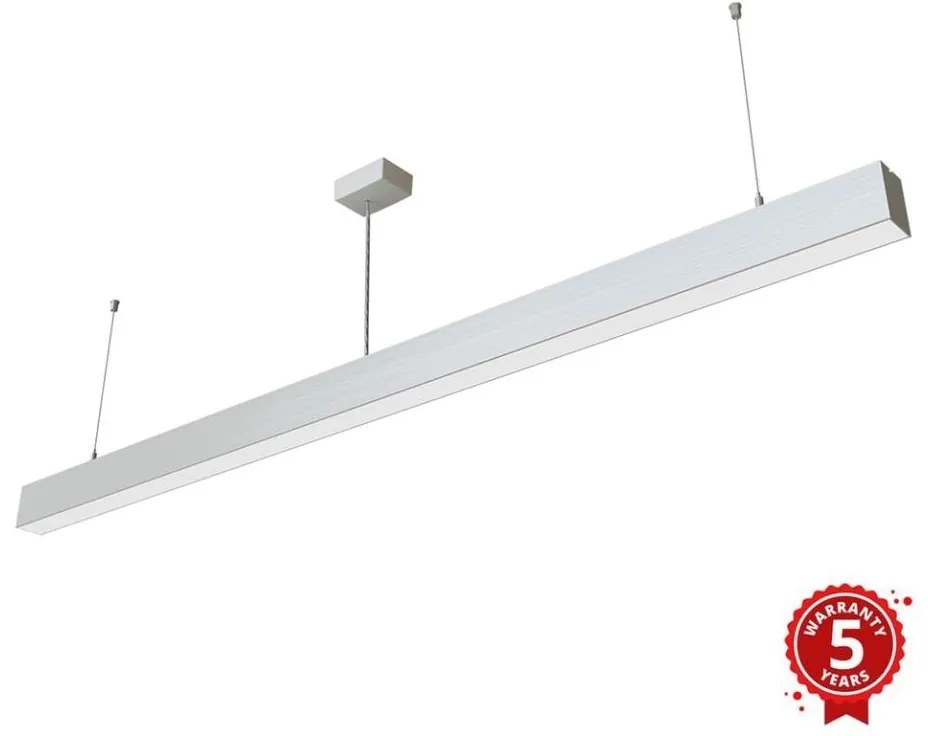 APLED - LED Lustr na lanku LOOK LED/58W/230V 4000K 150 cm stříbrná