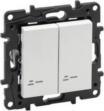 Legrand Niloé Step vypínač č.6+6 s podsvětlením bílá 863118