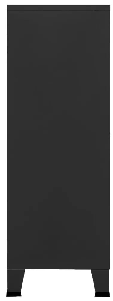 Industriální úložná skříň černá 75 x 40 x 115 cm kov,  339628