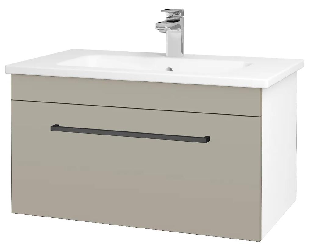 Dřevojas Koupelnová skříň ASTON SZZ 80 Varianta: N01 Bílá lesk / Úchytka T06 / D15 Nebraska
