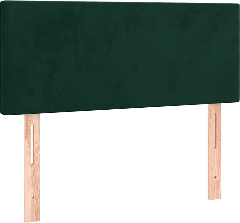 Box spring postel s matrací tmavě zelená 80 x 200 cm samet 3141152