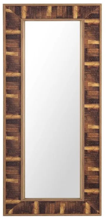 Nástěnné zrcadlo 50 x 130 cm tmavě hnědé ROSNOEN