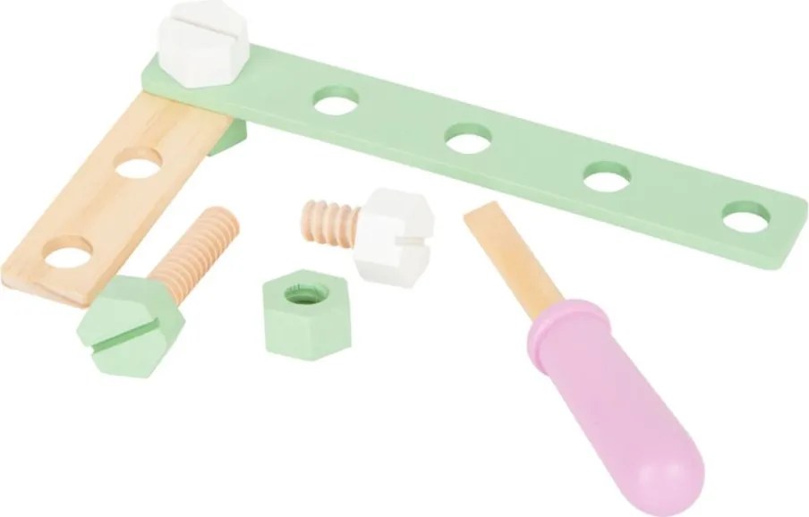 Stavebnice Nordic 67 dílů – přírodní dřevěná stavebnice v pastelových barvách