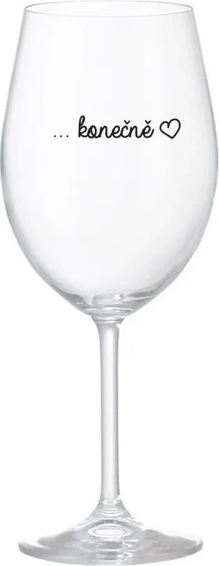 ...KONEČNĚ - čirá sklenice na víno 350 ml
