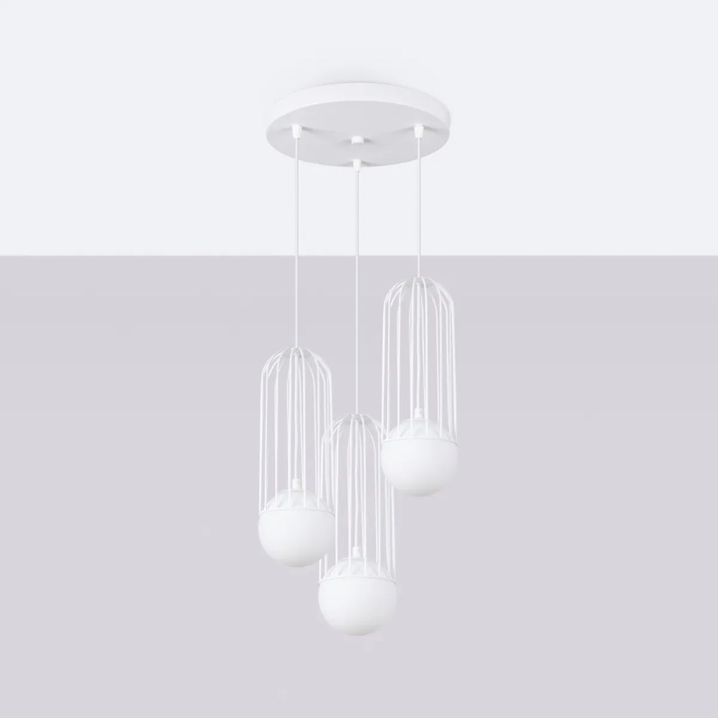 Sollux Lighting Závěsné svítidlo BRINA 3P bílé