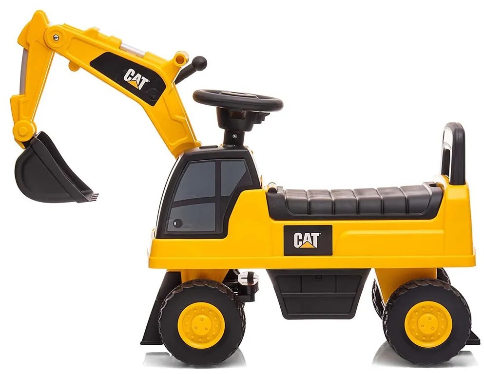 Dětské odrážedlo bagr se zvukem CAT Excavator Milly Mally žlutý