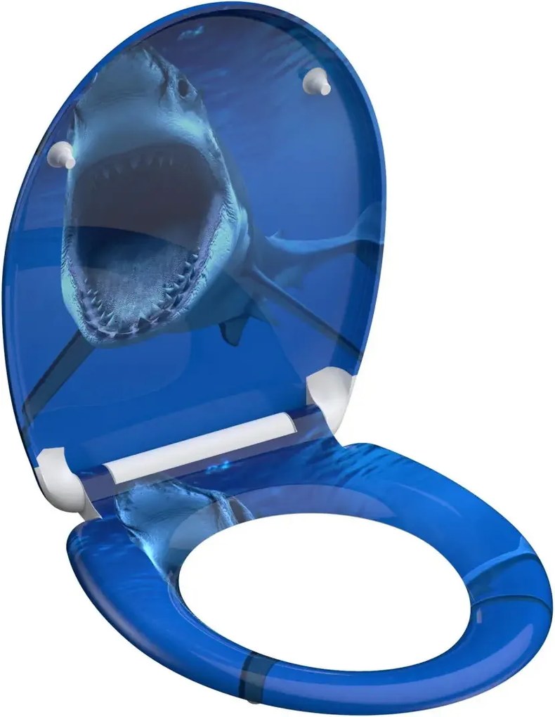 Eisl Sanitär WC prkénko Duroplast Soft Close Blue Shark 82371