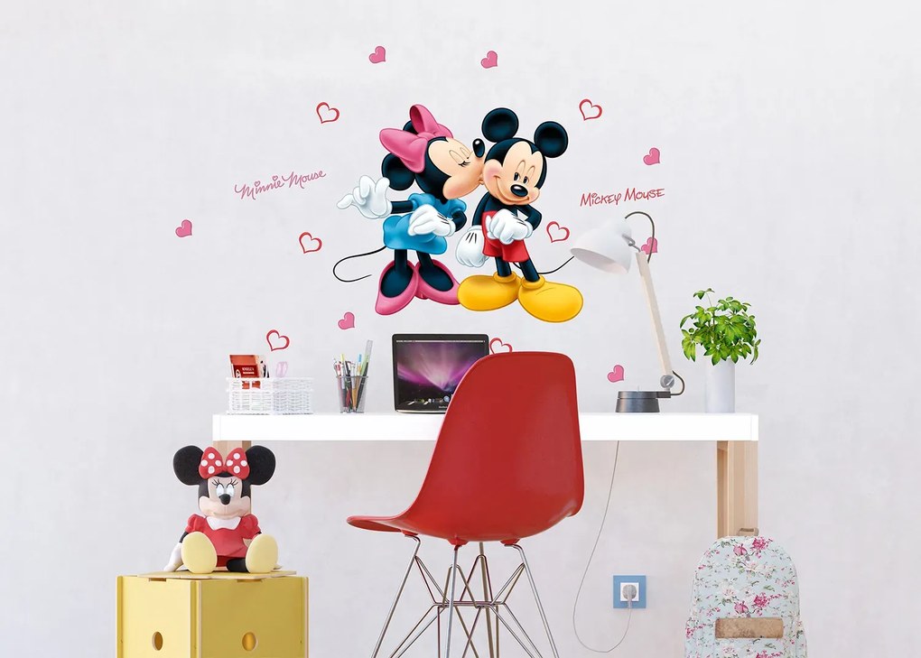 Dětská samolepka na zeď Disney Mickey a Minnie | 65 x 85 cm | DDK882