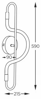 Zuma Line 20006WB-BK - LED Nástěnné svítidlo BALBO LED/10W/230V 3000/4000/6000K