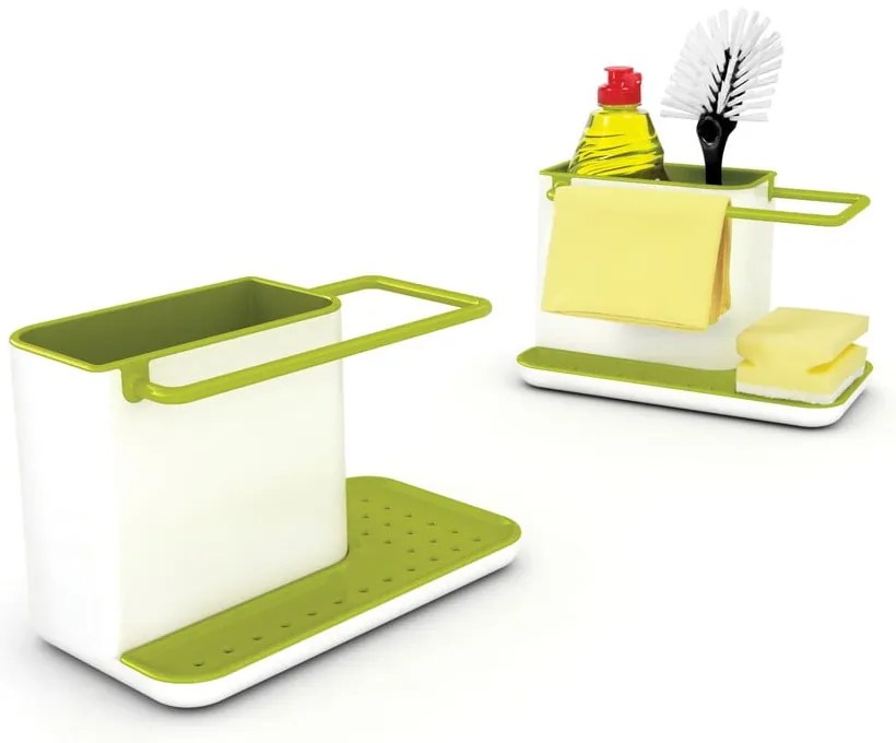 Bílo-zelený kuchyňský stojánek na mycí prostředky Joseph Joseph Caddy Sink Tidy