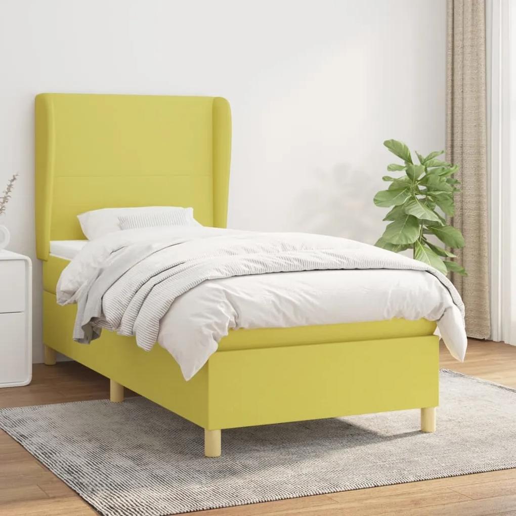 vidaXL Box spring postel s matrací 90x200 cm textil [3128337] Barva: světle šedá