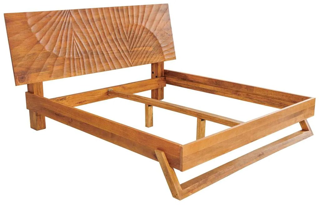Designová postel Shayla 180 x 200 cm hnědé mango