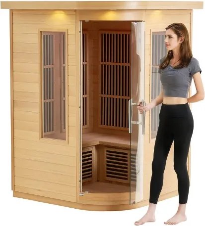 Far Infrared Wooden Sauna Room Domácí sauna Spa pro 2 osoby 1850 W