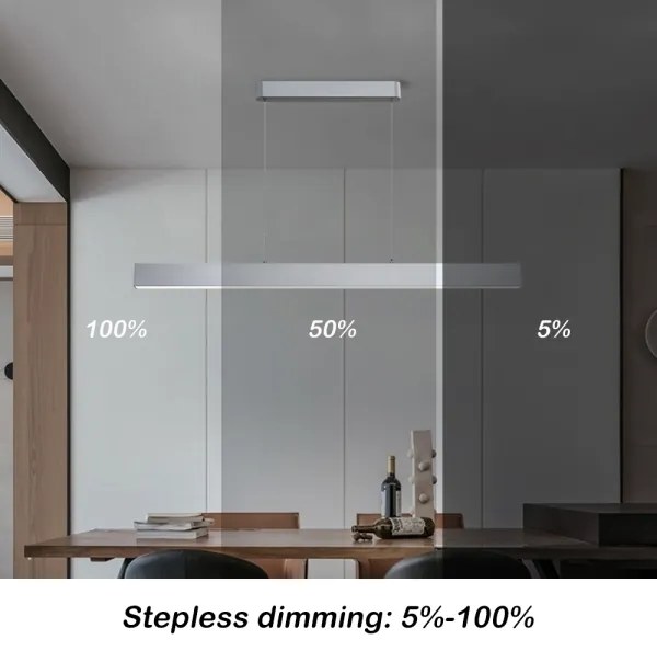 Brilagi-LED Stmívatelný lustr SLEEKLINE SMART LED/40W/230V Wi-Fi Tuya stříbrn+DO
