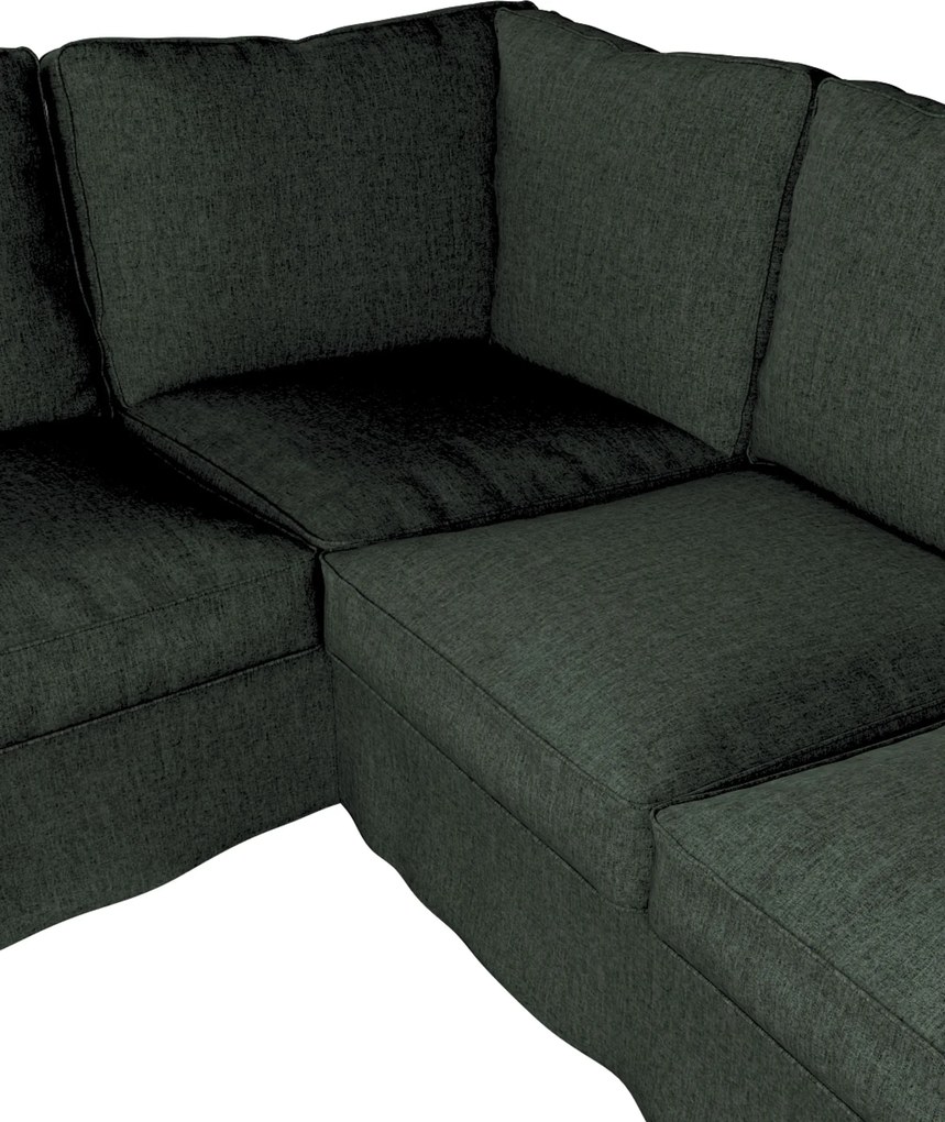 Potah na pohovku IKEA Ektorp rohová barva zelená látka pletený vzor