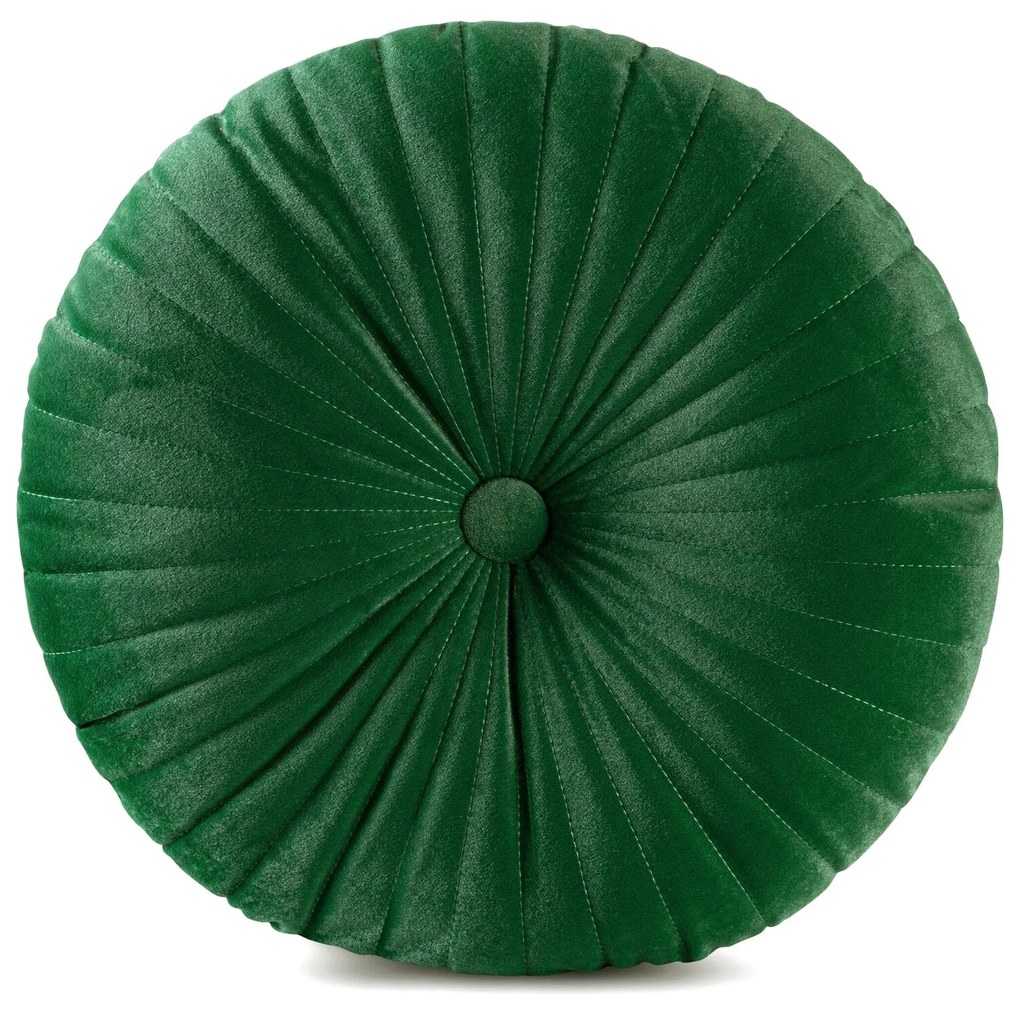 DEKORAČNÍ POLŠTÁŘ VELVET68 (FI) 40 CM TMAVĚZELENÁ