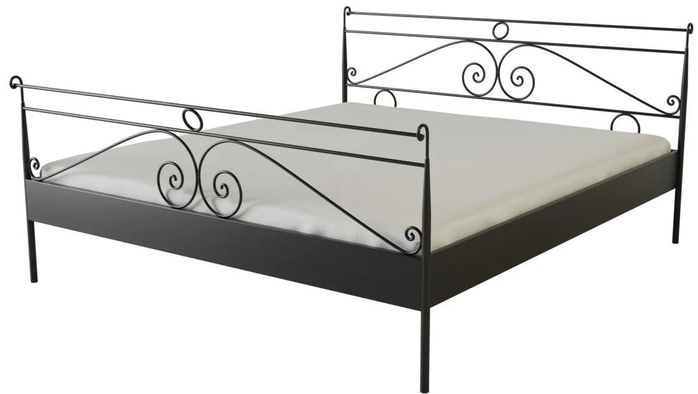 Nábytek ATIKA s.r.o. Kovová postel ARABELA Povrchová úprava: stříbrná RAL 9006, Rozměr: 120 x 200 cm