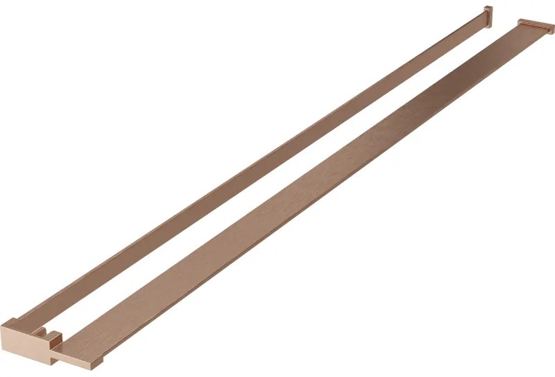 Mexen příslušenství, polička/držák na ručníky pro sprchovou zástěnu (max 140cm), měděná matná, 800-02-65