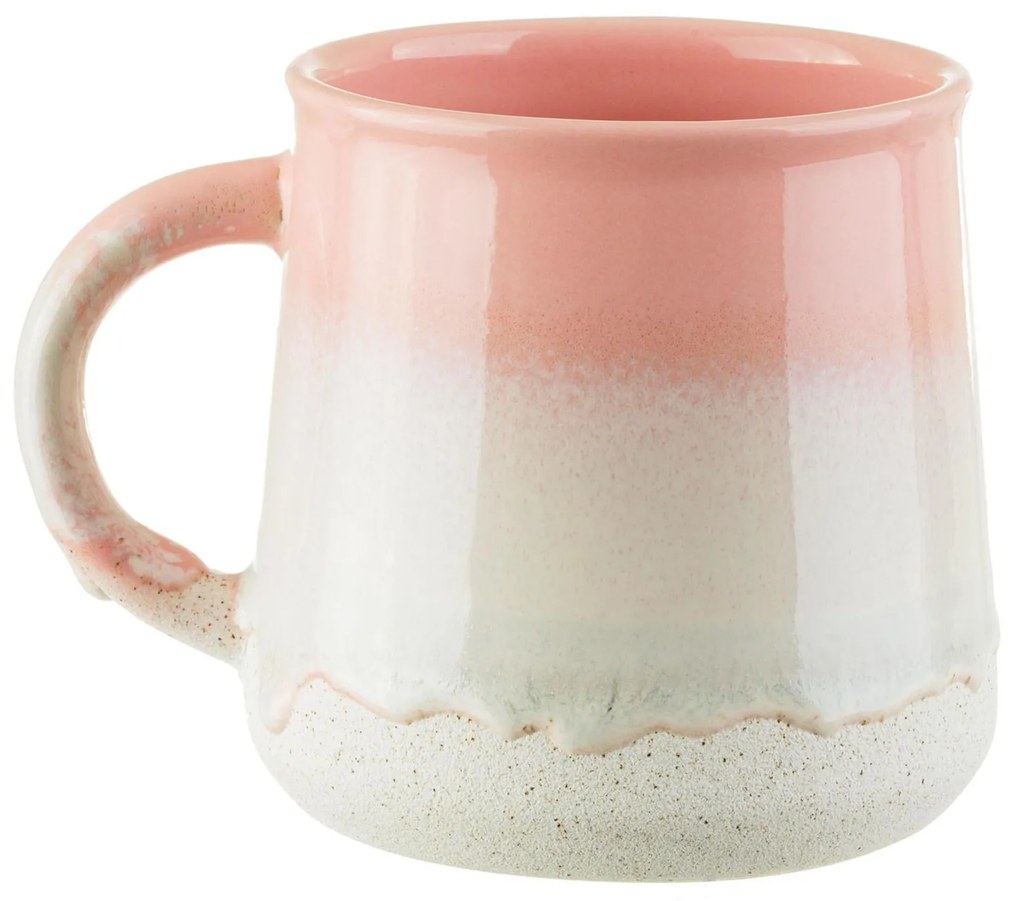 sass & belle Keramický hrnek Mojave Pink Glaze, růžová barva, krémová barva, keramika