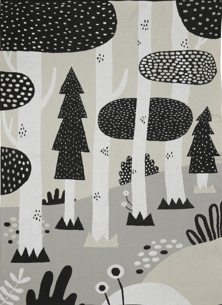 Pléd Magic Forest 100 x 150 cm šedý