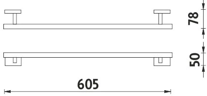Nimco Držák na ručníky, 61 cm KEIRA - KE 22061-26