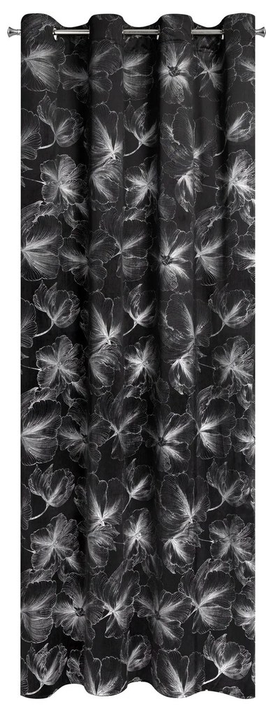 ZATEMŇOVACÍ ZÁVĚS NA KROUŽCÍCH STELLA 140X250 CM VZOROVANÁ