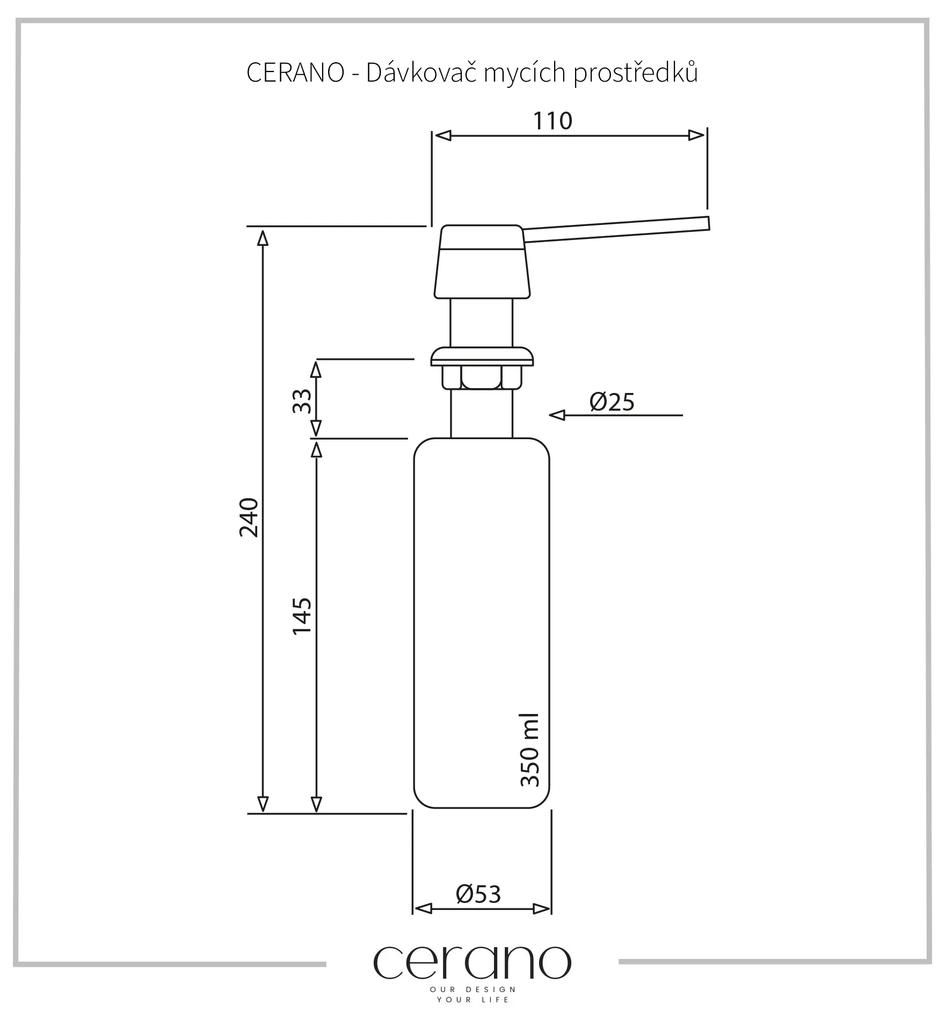 Cerano, dávkovač mycích prostředků 350ml, béžová, CER-LIVD-111