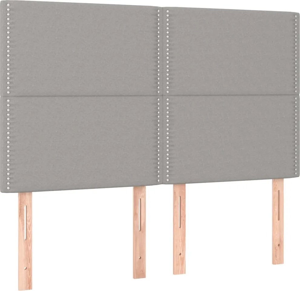 Box spring postel s matrací světle šedá 140 x 200 cm textil 3137077