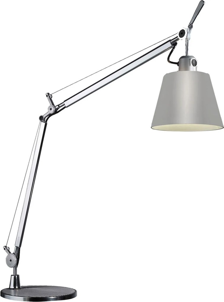 Výprodej Artemide designové stolní lampy Tolomeo Basculante Tavolo - stínidlo satin, podstavec aluminium