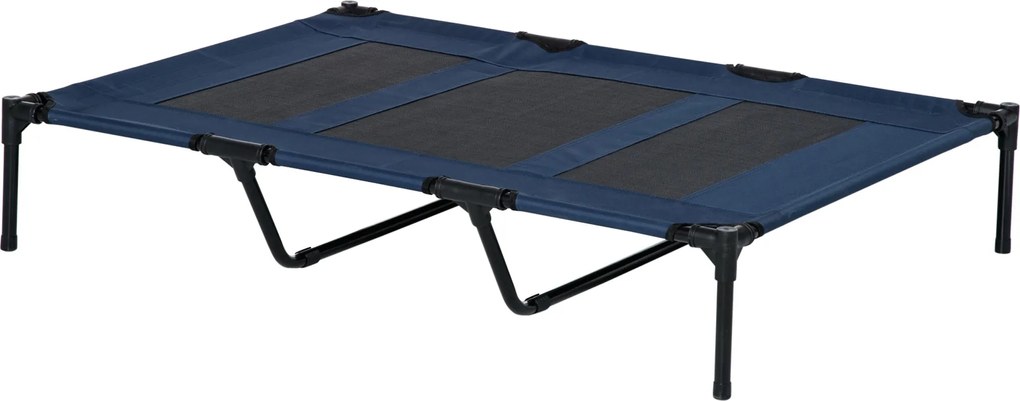 PawHut Psí Postel – Venkovní Psí Cot pro Kočky – Kovová Oxford Tkanina Tmavě Modrá 122 x 92 x 23 cm | Aosom