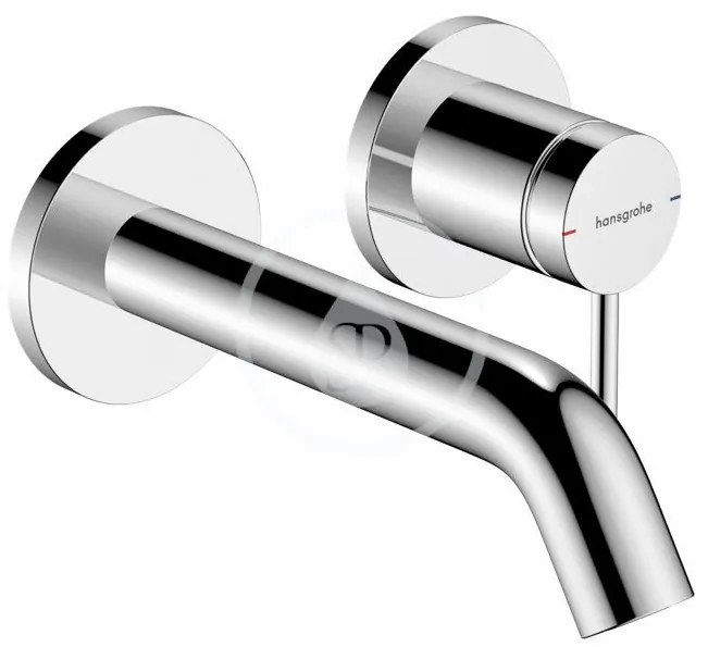 Hansgrohe - Umyvadlová baterie pod omítku, s výpustí, 2-otvorová instalace, EcoSmart, chrom