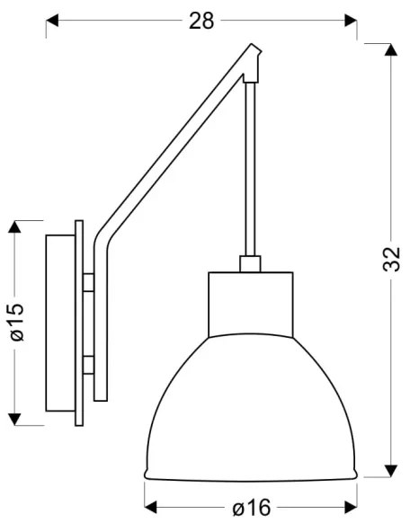 Nástěnné svítidlo VARIO 1xE27/60W/230V bříza