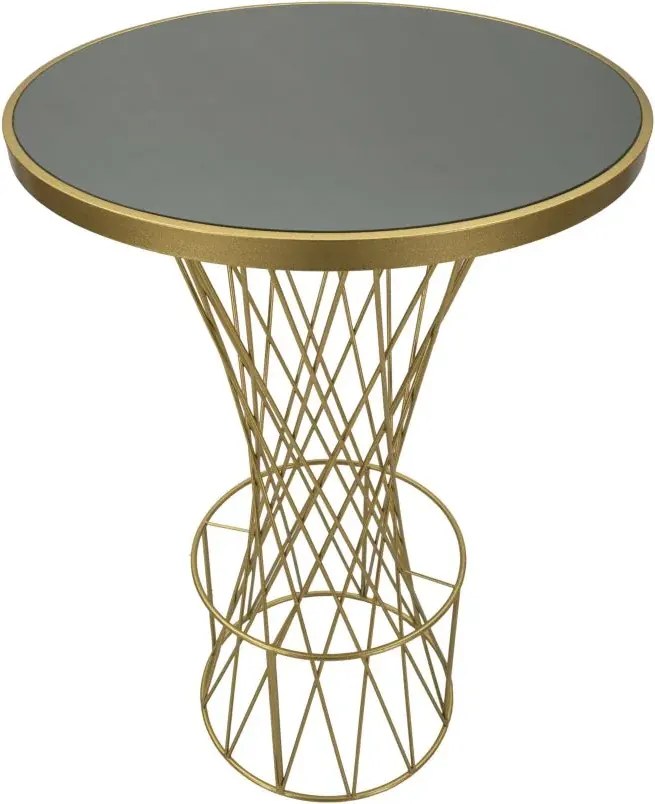 Barový stůl Tower New 70 cm černo-zlatý