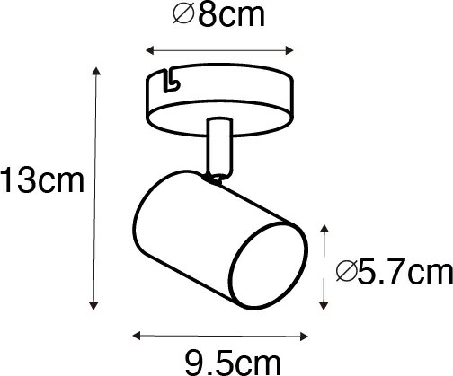 Moderní bodové světlo mosazné nastavitelné - Jeana