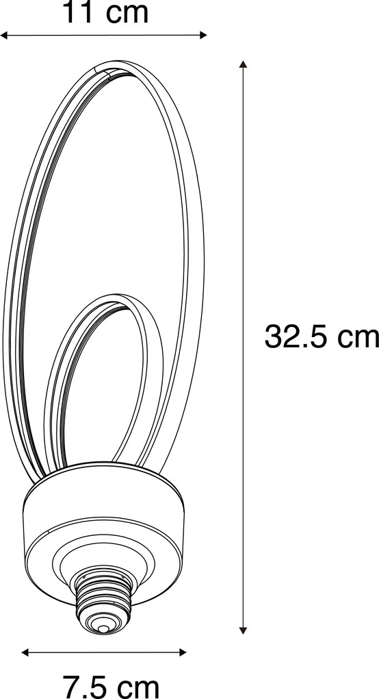 E27 LED dekorační žárovka černá 6W 450 lm 3000K