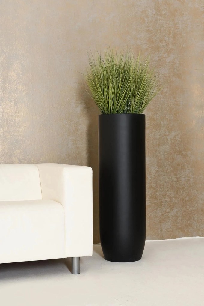 Květináč SOLERIO, sklolaminát, výška 100 cm, černá