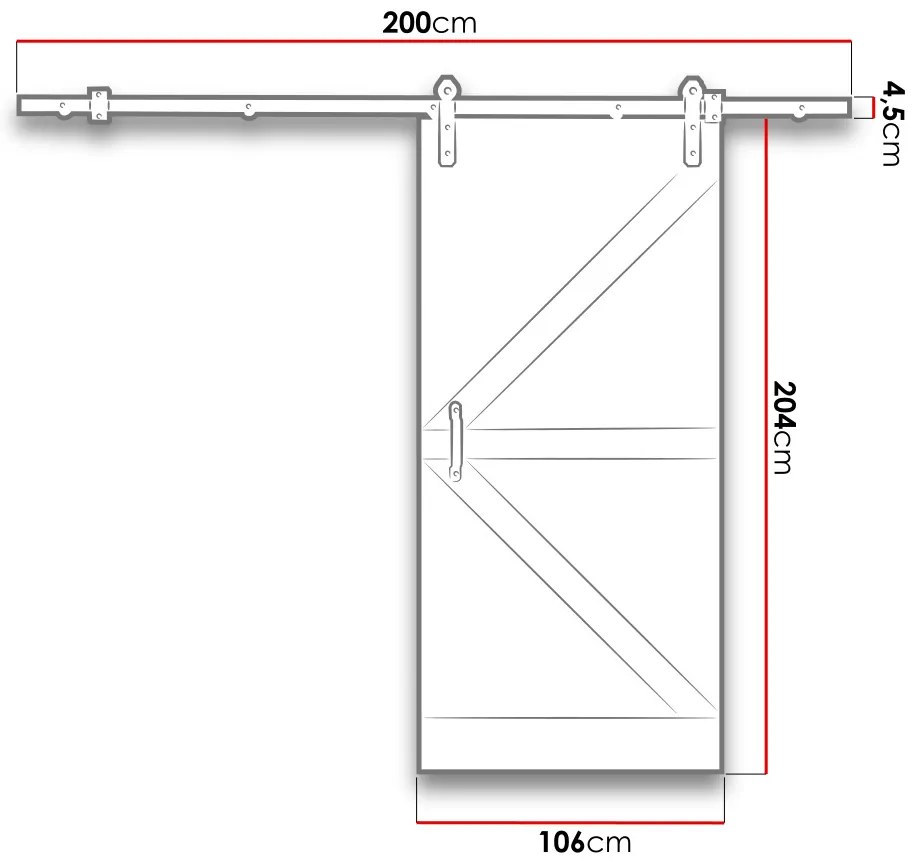 Posuvné interiérové dveře NERE - 100 cm, masivní borovice