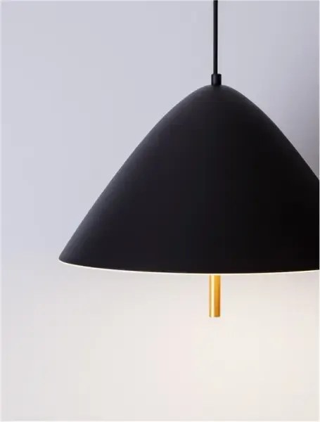 LED černý moderní lustr Oros