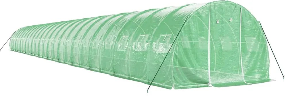 Skleník s ocelovým rámem zelený 72 m² 24 x 3 x 2 m 3188049