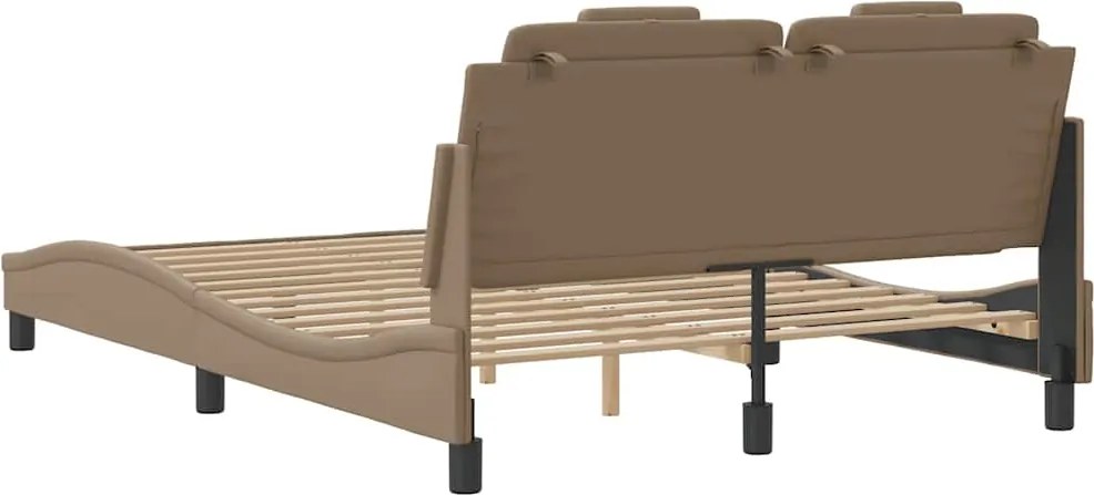 Rám postele Viana bez matrace cappuccino 120x200 cm umělá kůže 3208086